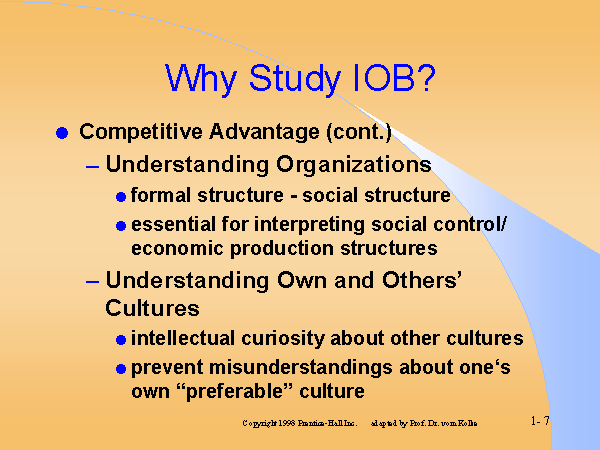 Why Study IOB?